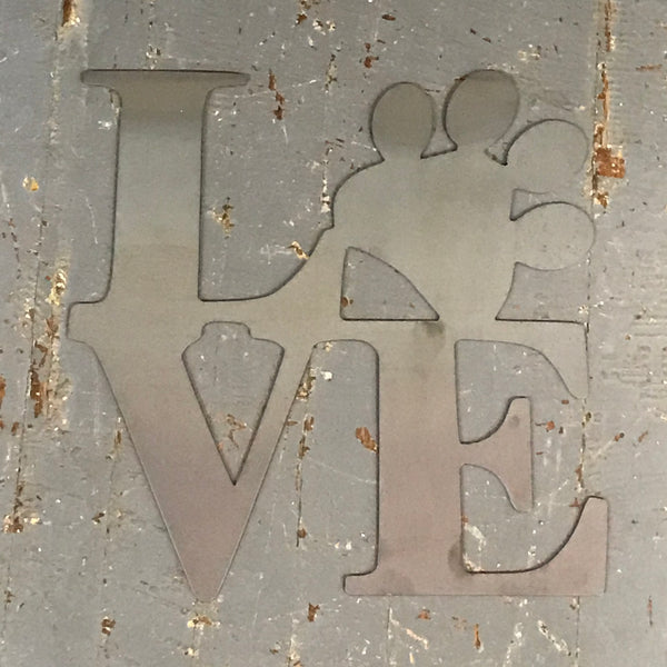 Puppy Paw Print LOVE Metal Sign Wall Hanger – TheDepot.LakeviewOhio