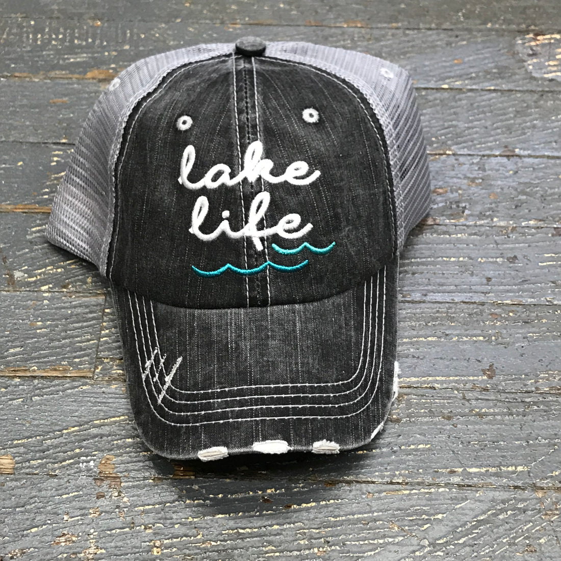 Lake Life Hat Gray Embroidered Ball Cap – TheDepot.LakeviewOhio