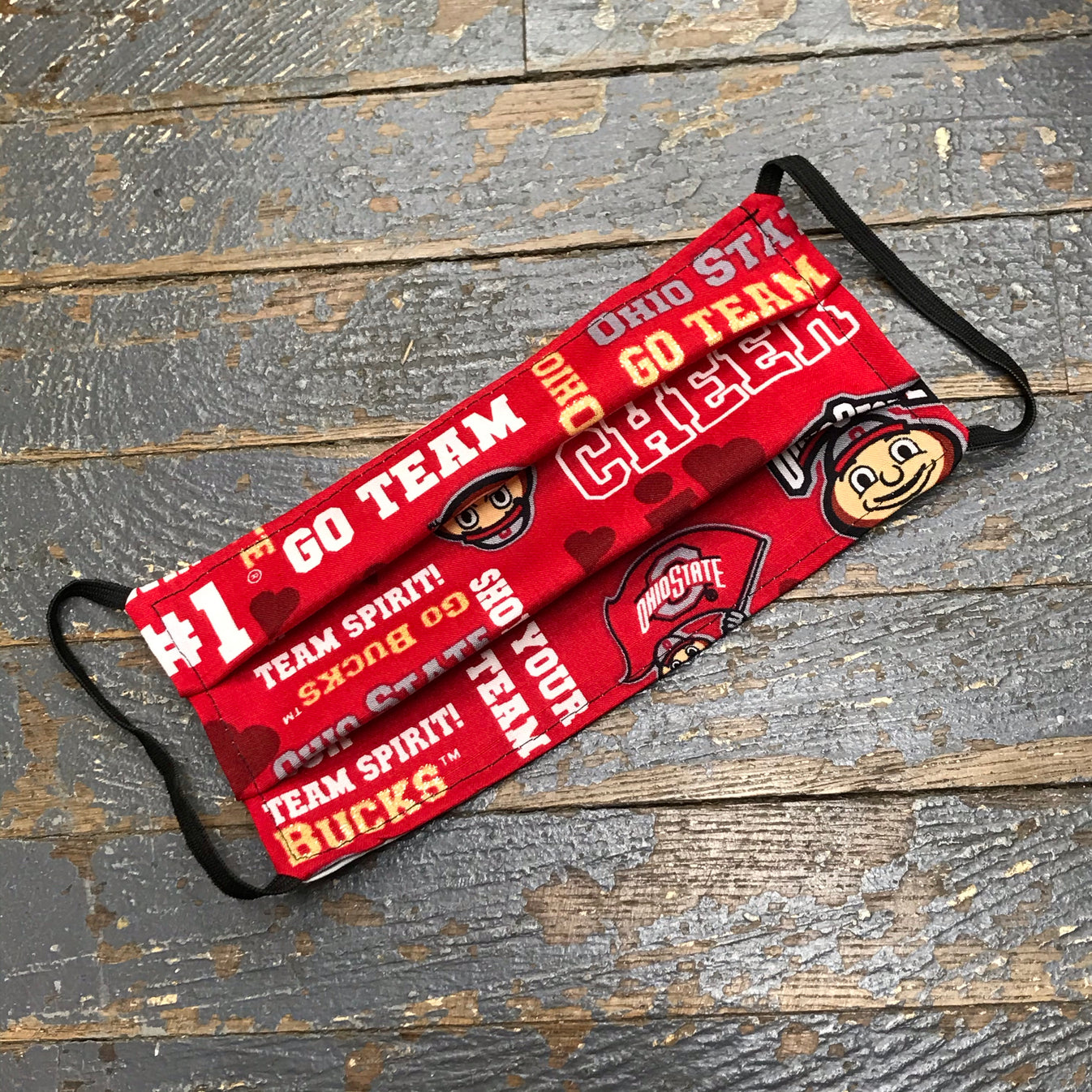 Ohio State Buckeyes OSU Handmade Cotton Cloth Face Mask Reversible Reu ...