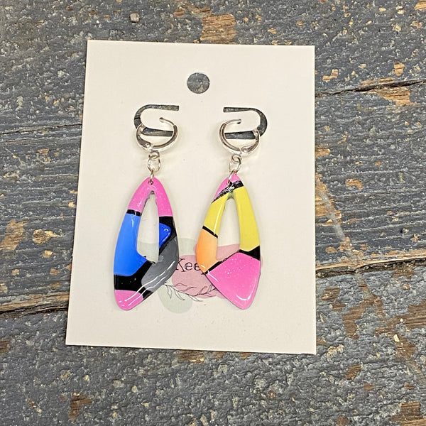 Clay Abstract 80's Neon Hook Clasp Dangle Earring Set – TheDepot ...